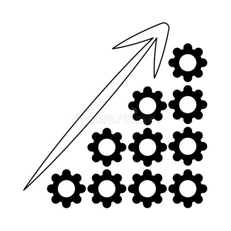 Data Analysis Graph Gears Growth Arrow Financial Line Icon Stock