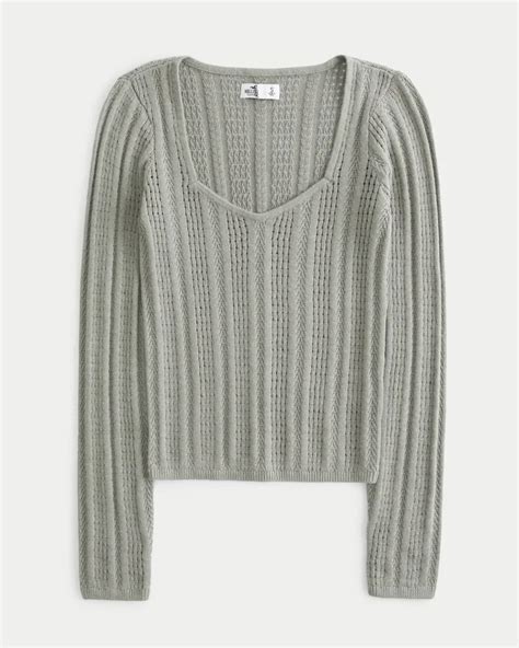Hollister Textured Crewneck Sweater New Arrivals