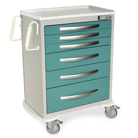 Harloff Mpa3030e06 A Series Anesthesia Cart 6 Drawer Basic E Lock