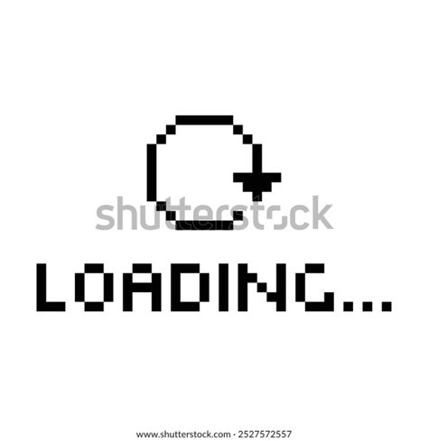 Loading 8 Bit Icon Pixel Loading Stock Vector Royalty Free 2527572557 Shutterstock