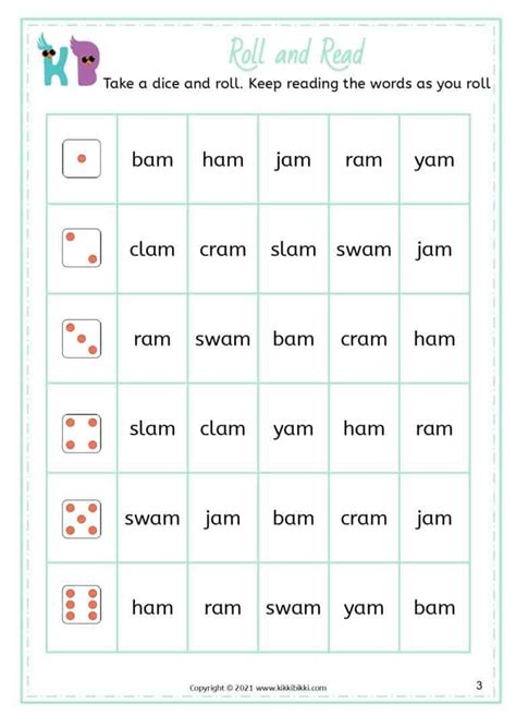 Free Cvc Worksheets For Am Ab Words