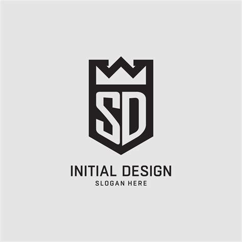 Initial Sd Logo Shield Shape Creative Esport Logo Design 25758785