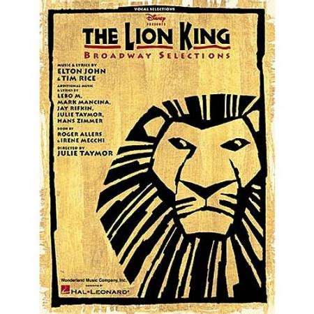 Musicsales The Lion King Broadway Selections Songbook Pv Bax Music