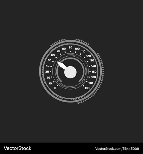 Auto Speedometer Dashboard Digits Scale Royalty Free Vector
