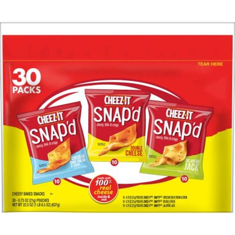 Cheez It Snapd Variety Pack Cheese Cracker Chips 225 Oz Frys Food
