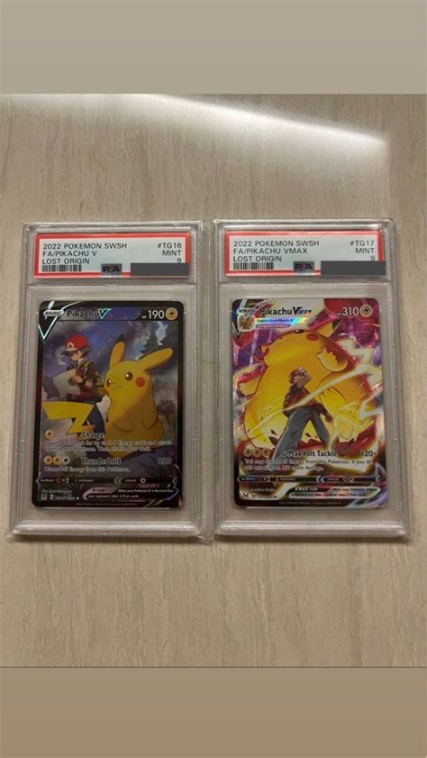 Pokemon Pikachu V And Pikachu Vmax Psa 9 Hobbies And Toys Toys And Games On Carousell