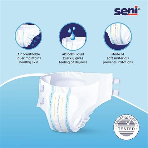 Seni Breathable Adult Diapers 10 Pieces Medium Brandgodam2022