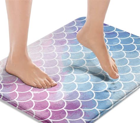Britimes Purple Pink Gradient Bath Matmermaid Scale