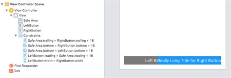 Ios UIButtons Which Are Resized According To Inner Text And Have Equal Width Simultaneously