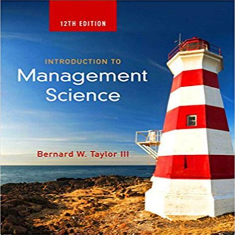 Solutions Manual for Introduction to Management Science 12th Edition Taylor 0133778843 ...