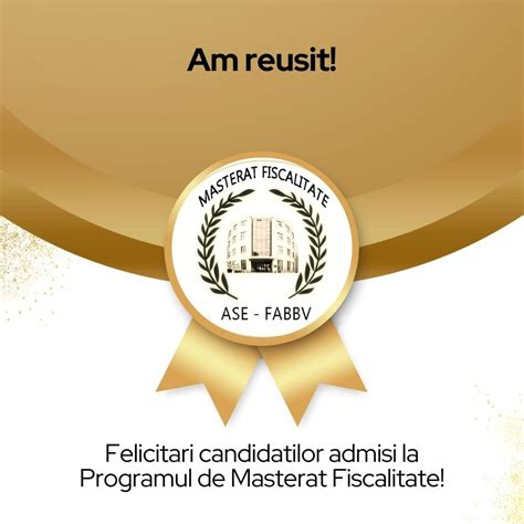 Felicitări Pentru Rezultatele Obținute La Admitere Program De