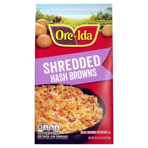 Ore Ida Shredded Hash Brown Potatoes 30 Oz Fairway