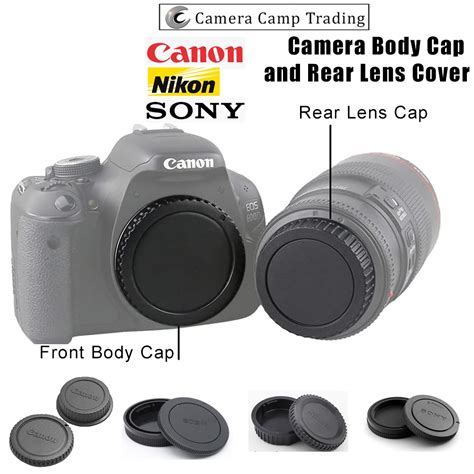 Camera Body Cap And Rear Lens Cap Cover For Protection Camera Sensor And