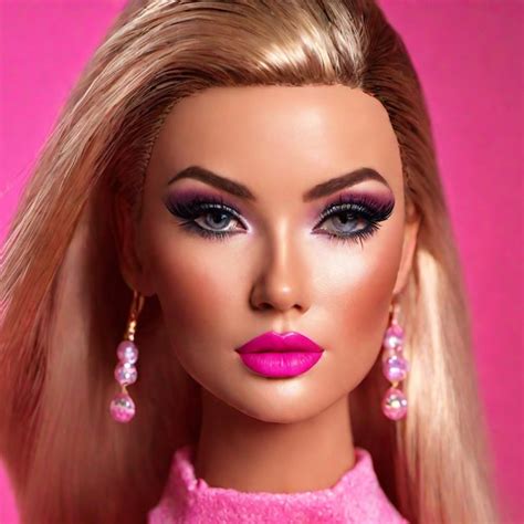 Premium Photo Very Beautiful Barbie Makeup Ai Generate