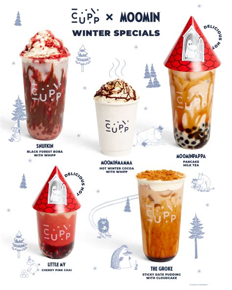 Moomin Winter Drinks Collection At Cupp Bubble Tea Discover Twickenham
