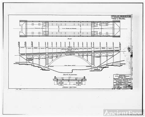 14 Photocopy Of Blueprint Proposed Bridge At Ninevah