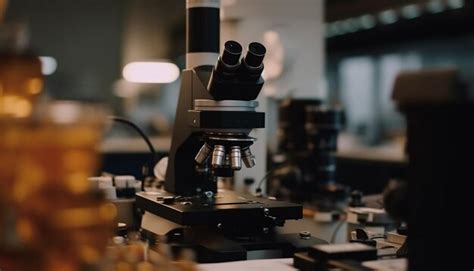 Premium Ai Image Scientist Analyzing Medical Samples With Microscope