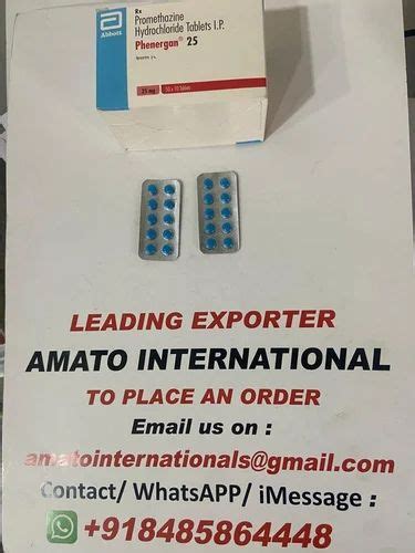 Promethazine Hydrochloride Phenergan 25 Mg Tablet 10 Tablets In A