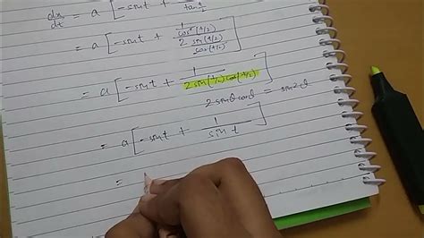 Parametric Differentiation Q1 Important Class 12 Ncert Youtube