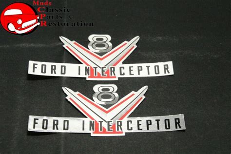Ford Interceptor Valve Cover V8 Decals Pair