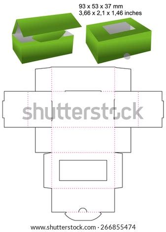 Box Cover Blueprint Layout Stock Vector Shutterstock