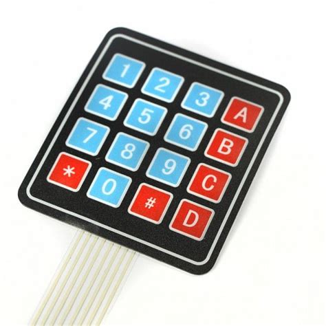 4 X 4 Matrix Array 16 Key Membrane Switch Keypad Microchiplk