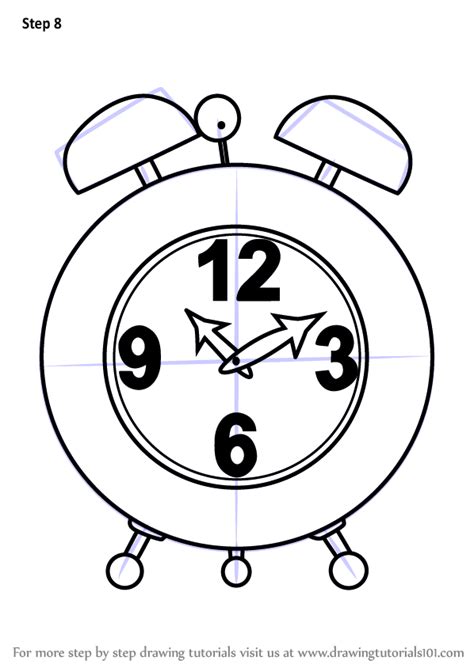 How To Draw An Alarm Clock Everyday Objects Step By Step