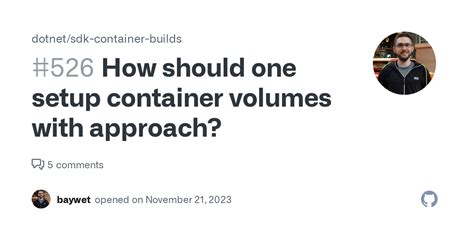 how should one setup container volumes with approach · issue 526