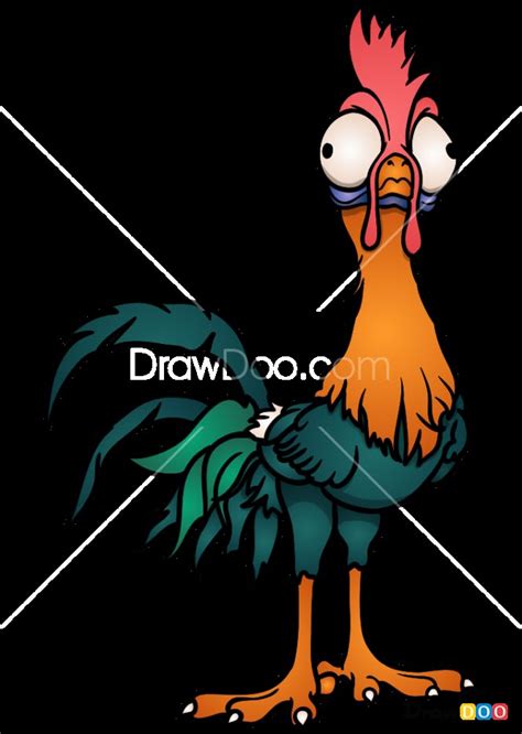 How To Draw Heihei Moana Cartoon Drawings Disney Drawings Moana