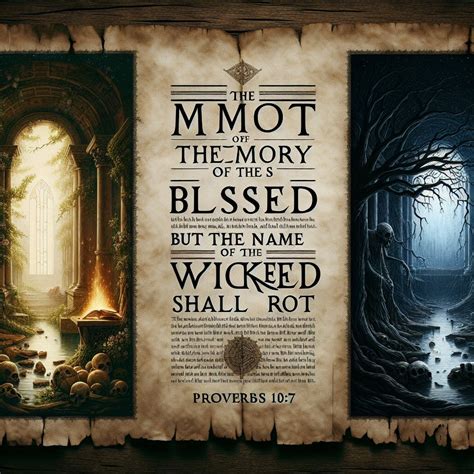 What Does Proverbs 10 7 Mean Bible Art