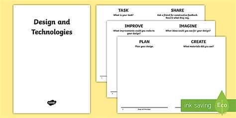 Editable Design Process Planning Booklet Twinkl
