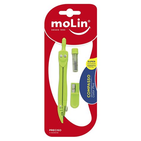 Compasso Escolar Molin Blister Com 1 Unidade Em Promoção Ofertas Na