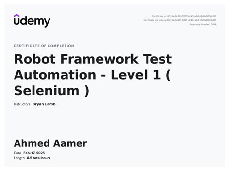 Testautomation Robotframework Selenium Continuouslearning Ahmed