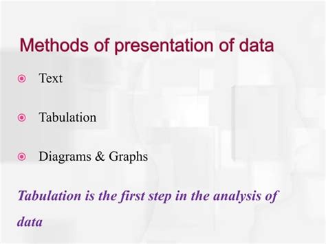 Tabulation Of Data Frequency Distribution Contingency Table Pptx