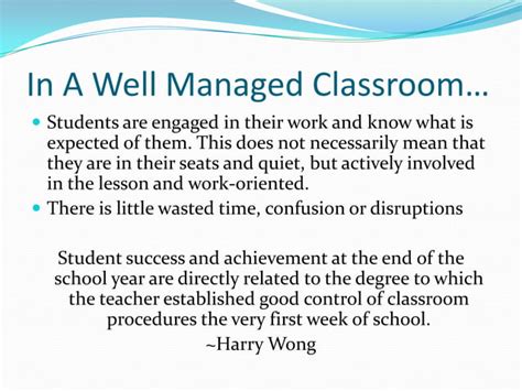 Managing Your Classroom Ppt Free Download