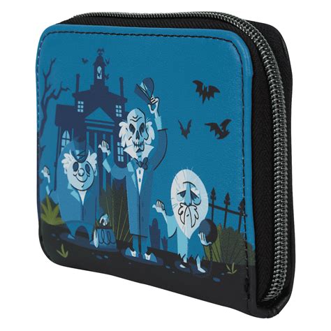 Haunted Mansion Exclusive Hitchhiking Ghosts Zip Around Wallet Loungefly