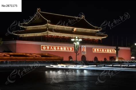 侧拍天安门夜景高清图片下载 红动中国
