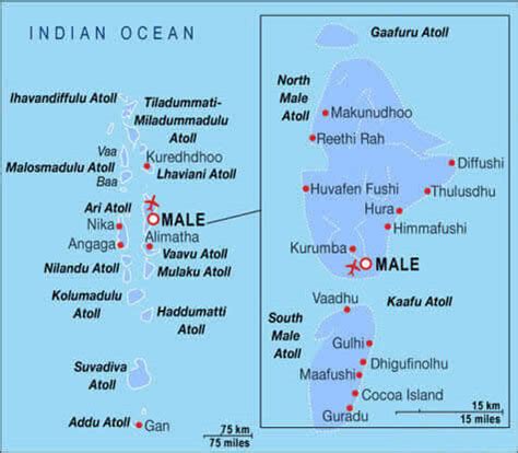 Maldives Map Guide Of The World