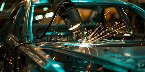 Automated Welding Of Car Frames Using Robotic Arm Concept Welding Technology Robotics