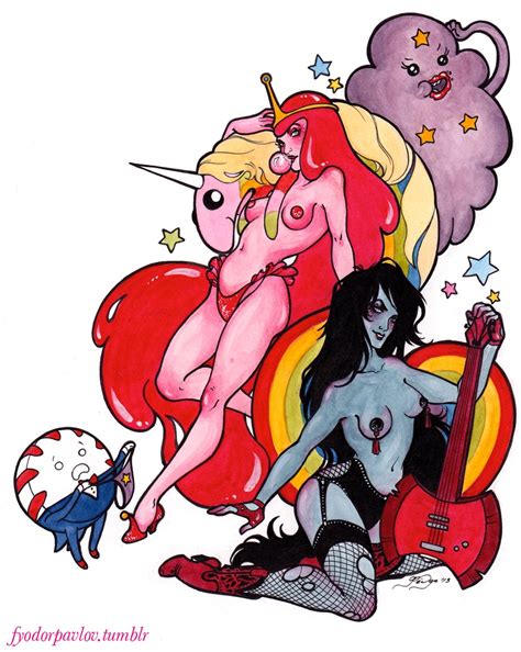 Rule 34 Adventure Time Lady Rainicorn Lumpy Space Princess Marceline