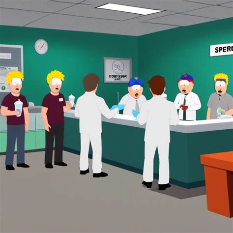 A Group Of Man Enter A Sperm Bank Reception Area Eac