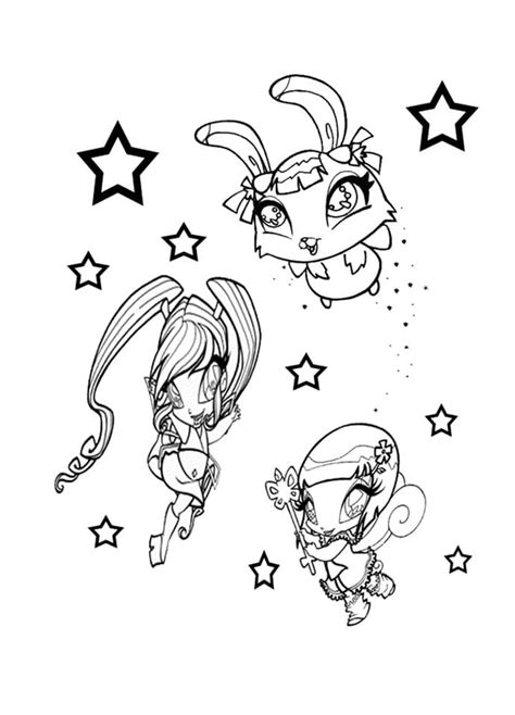 Winx Club Pixies Coloring Pages