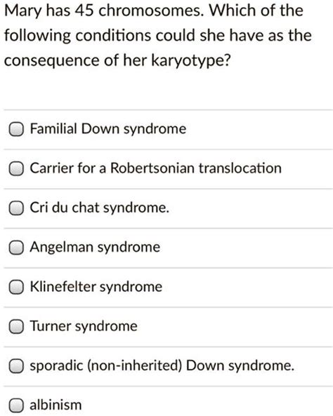 Albinism Karyotype