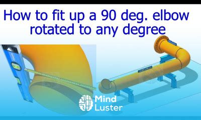 Learn How To Fit Up A 90 Degree Elbow Rotated To Any Degree Mind Luster