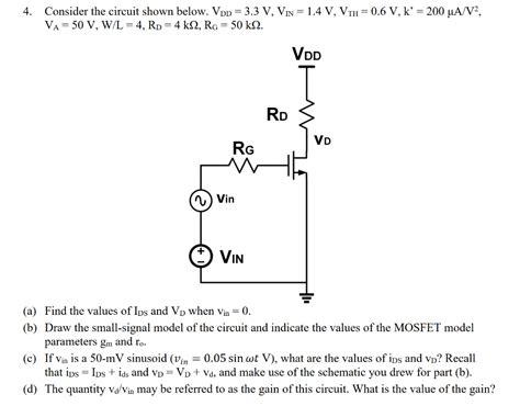 solved 4 consider the circuit shown below vpp 3 3 v vin