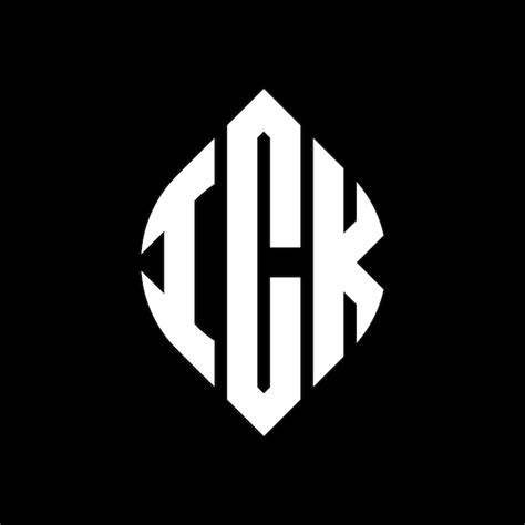 Premium Vector Ick Circle Letter Logo Design With Circle And Ellipse