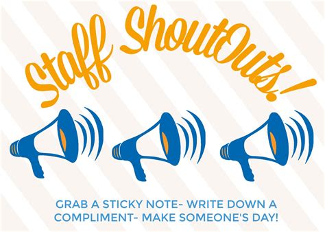 Creating A Staff Shout Out Board To Display In Your Breakroom Is Sure