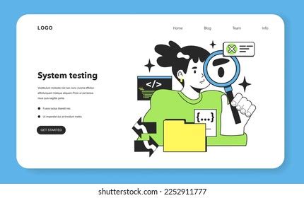 System Testing Level Web Banner Landing Stock Vector Royalty Free Shutterstock