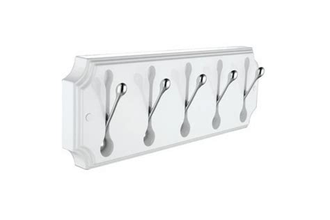 Панель Elghansa пластик с 5 круглыми крючками HRM-690-White/Chrome ...