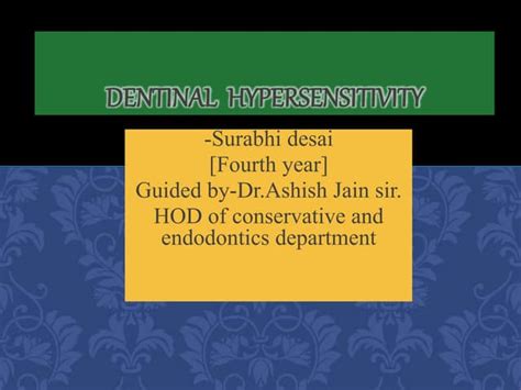 Dentinal Hypersensitivity Pptx